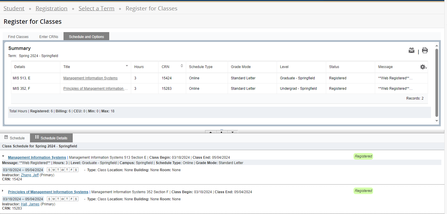 Registration Process and Self-Service System | University of Illinois ...